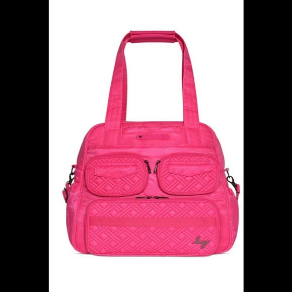 lug | Bags | Lug Overnight Tote With Charm Bar Puddle Jumper Le Magenta ...